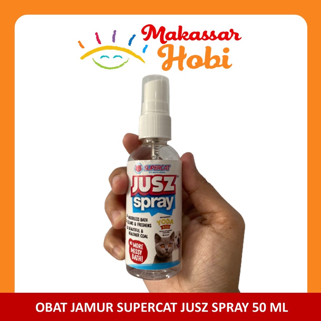 Jual Obat Jamur Luka Kutu Scabies Kucing Anjing JUSZ SPRAY Supercat ...