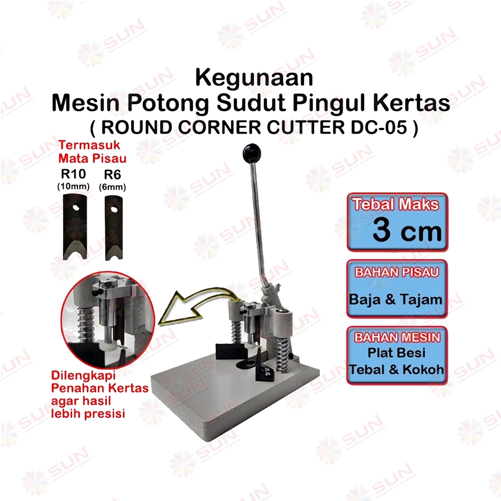 Jual Mesin Pingul Alat Potong Sudut Kertas 1 rim - Round Corner Cutter ...