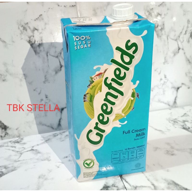 Jual GREENFIELDS SUSU UHT FULL CREAM MILK 950 ML | Shopee Indonesia