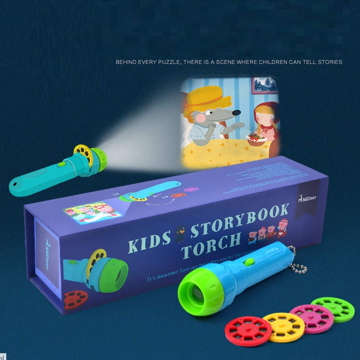 Jual MIDEER MD1024 Storybook Projector Kids Night Light Story Book ...