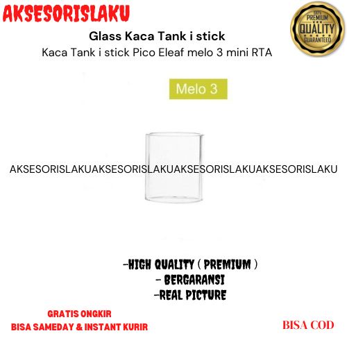 Jual Kaca Tank i stick Pico Eleaf melo 3 mini RTA Glass Kaca Tank i ...