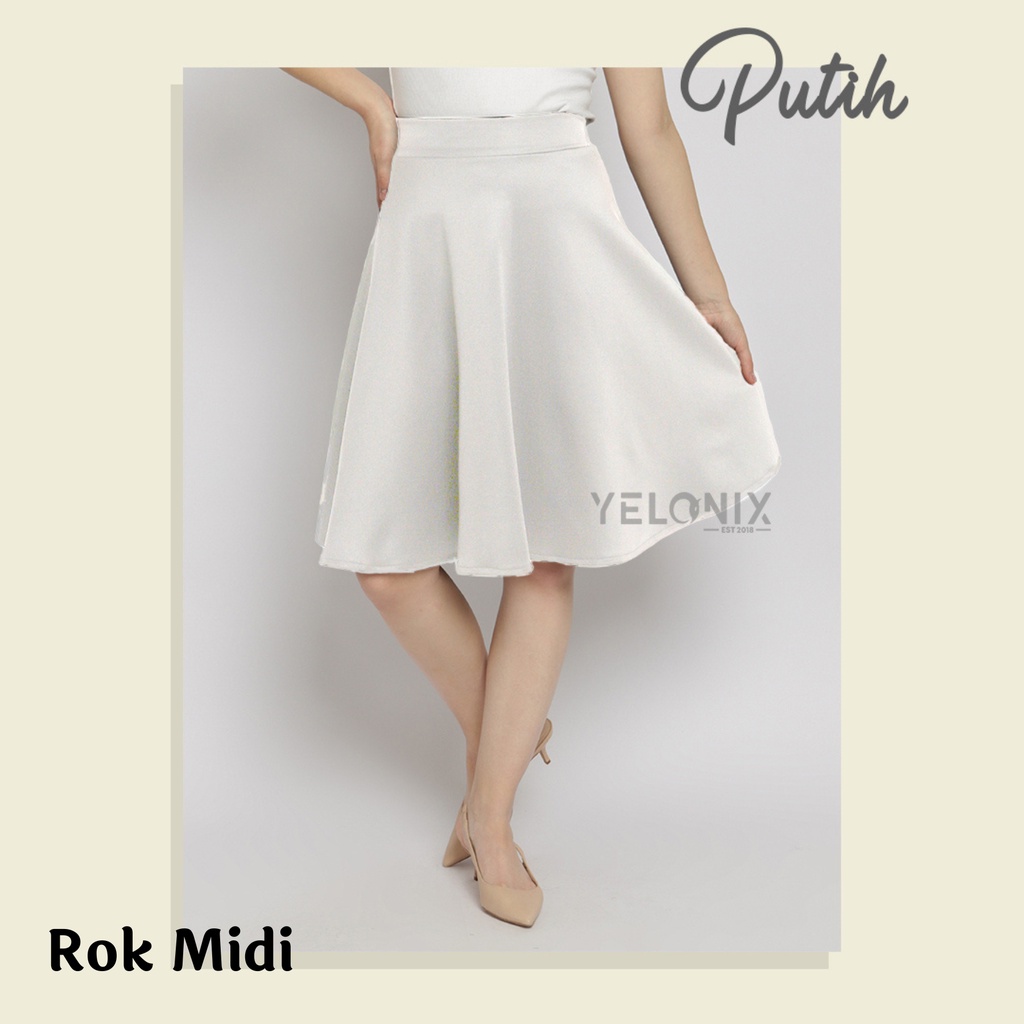 Jual ROK FLARE SKIRT SCUBA MAYUNG LEBAR / ROK MIDI SCUBA / ROK MINI ...