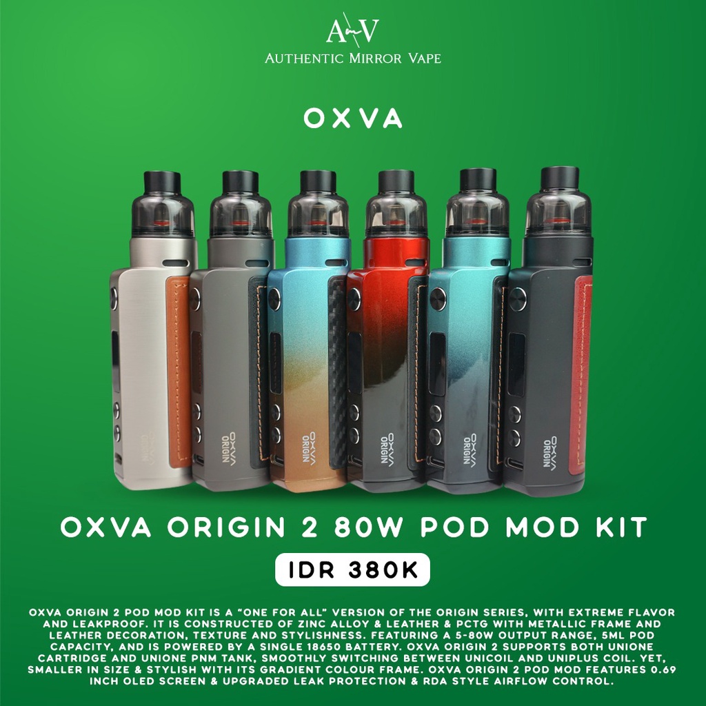 Jual OXVA Origin 2 80W Pod Mod Kit by OXVA 100% Authentic - PS | Shopee ...