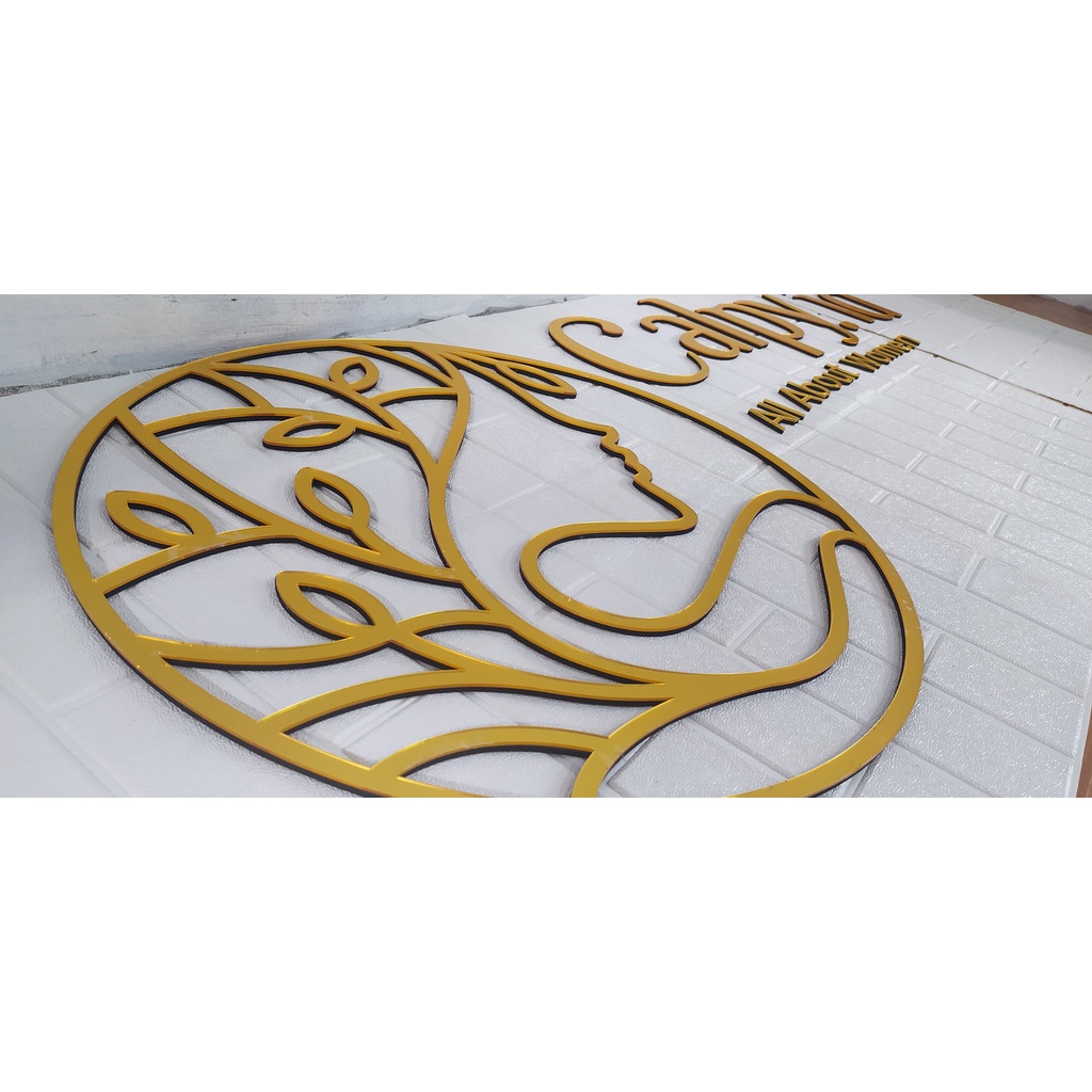 Jual Letter Akrilik Huruf timbul acrylic / akrilik mirror GOLD ...