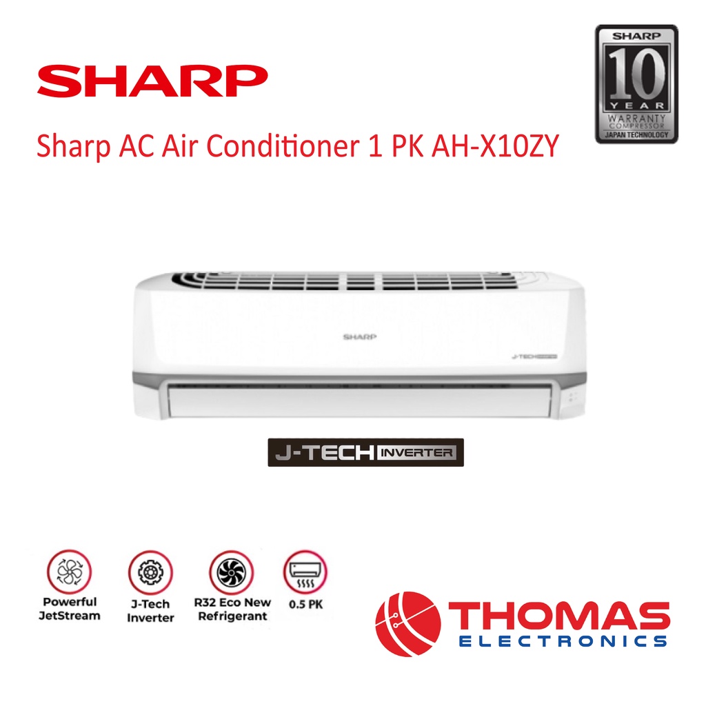 Jual Sharp AC Inverter Split 1 PK AH X10ZY Shields Protection AH X 10 ...