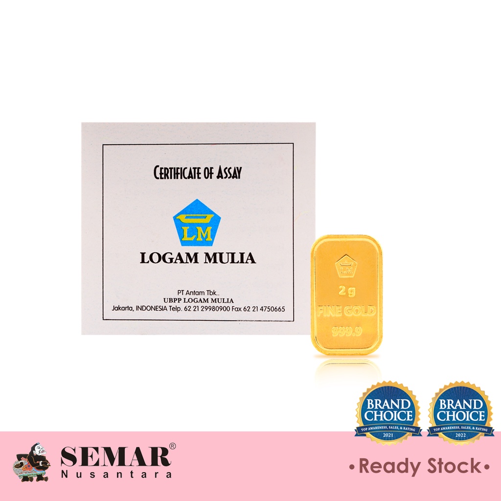 Jual Logam Mulia Antam 2gr Emas Batangan Semar Nusantara | Shopee Indonesia