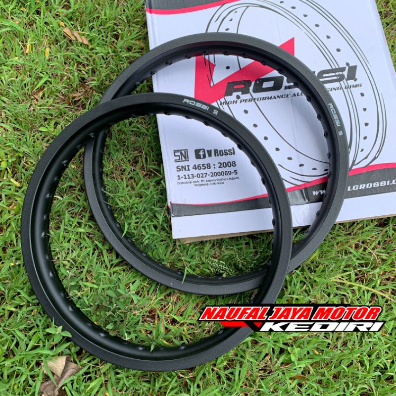 Jual VELG ROSSI HONDA WIN/SEMI TRAIL RING 18-185 RING 17-215 HITAM DOFF ...