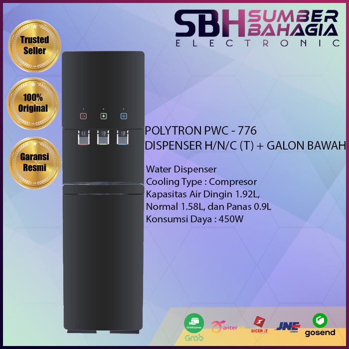 Jual POLYTRON PWC - 776 DISPENSER H/N/C (T) + GALON BAWAH (KHUSUS ...