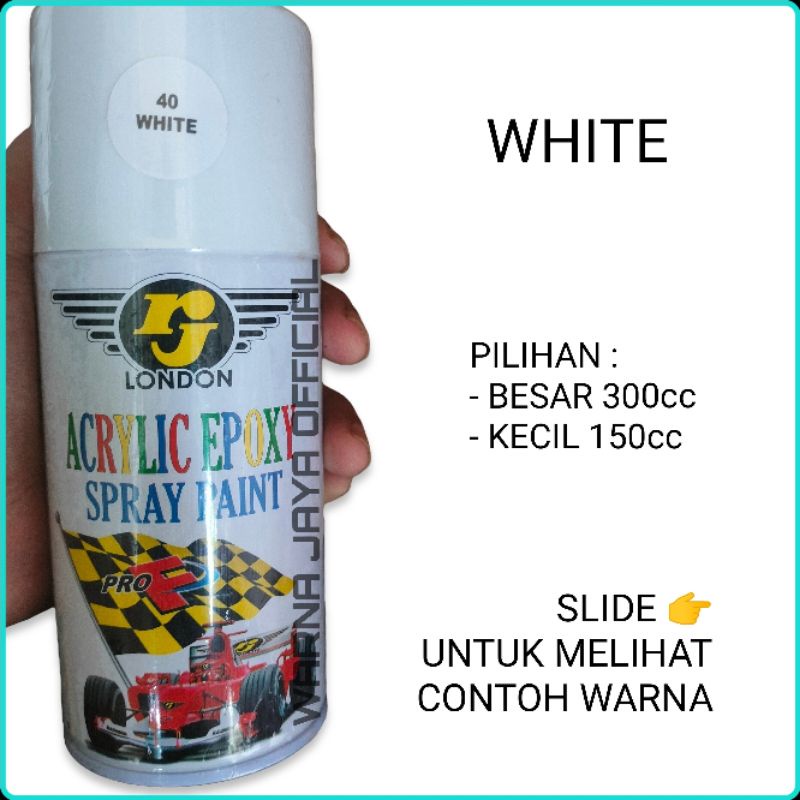 Jual WHITE - Cat Kaleng Semprot Pilok Pylox Piloc RJ London White Putih ...