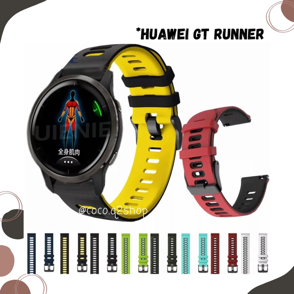Jual TALI JAM TANGAN STRAP HUAWEI WATCH GT RUNNER - STYLIS TWO COLOR ...