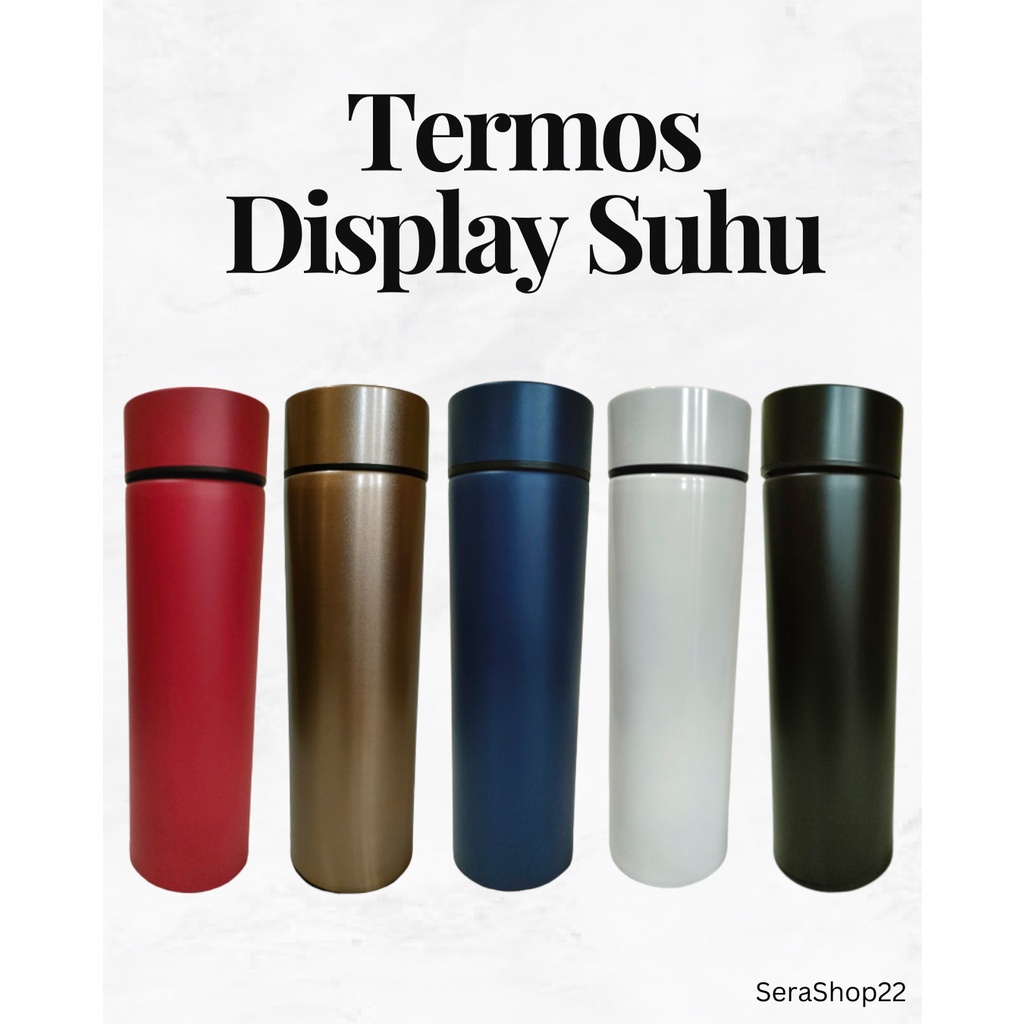 Jual TUMBLER/TERMOS BOTOL AIR MINUM DISPLAY SUHU 500 ml DENGAN WARNA ...