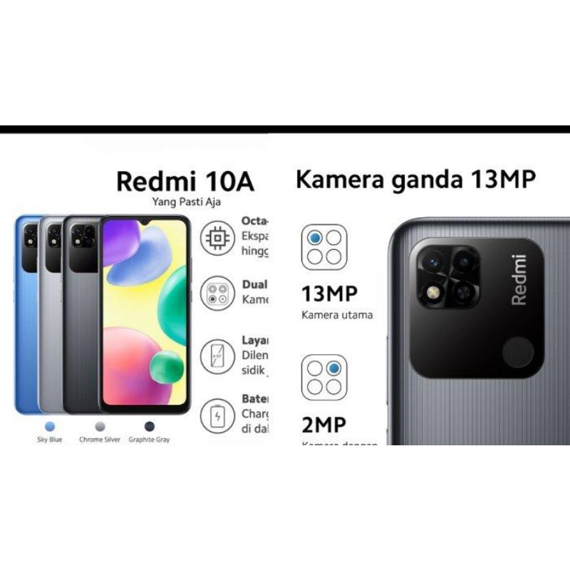 Jual REDMI 10A 4G ( 3GB / 32GB ) Garansi Resmi | Shopee Indonesia