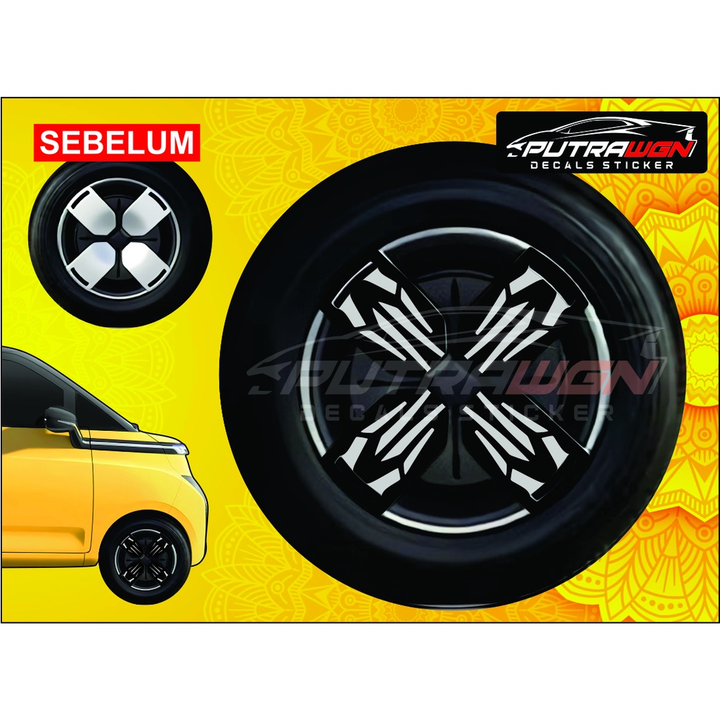 Jual VELG WULING AIR EV (sticker variasi velg air ev model sporty ev07 ...