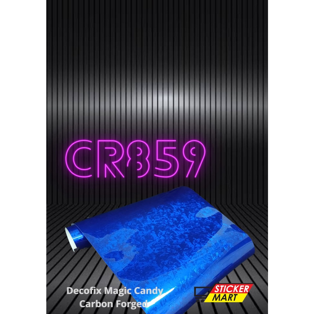 Jual Sticker Premium Decofix Forged Carbon Blue 50cm Meteran | Shopee ...