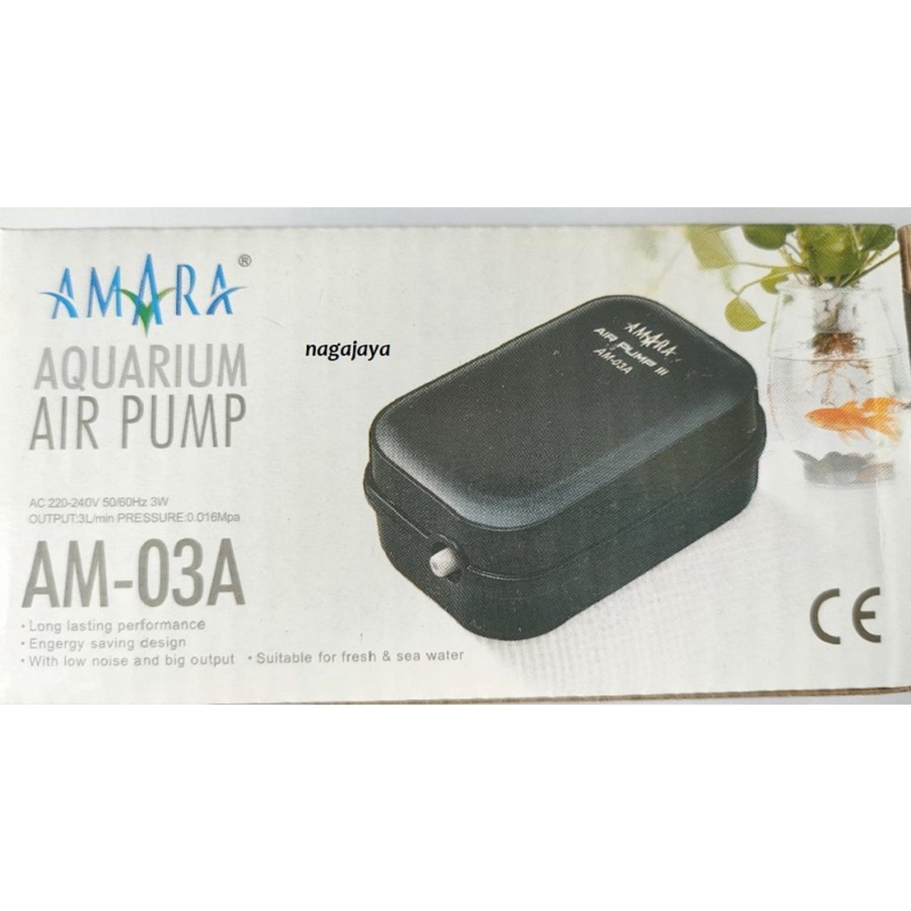 Jual Aerator Amara AM 03A pompa aerator 1 lubang gelembung udara ...