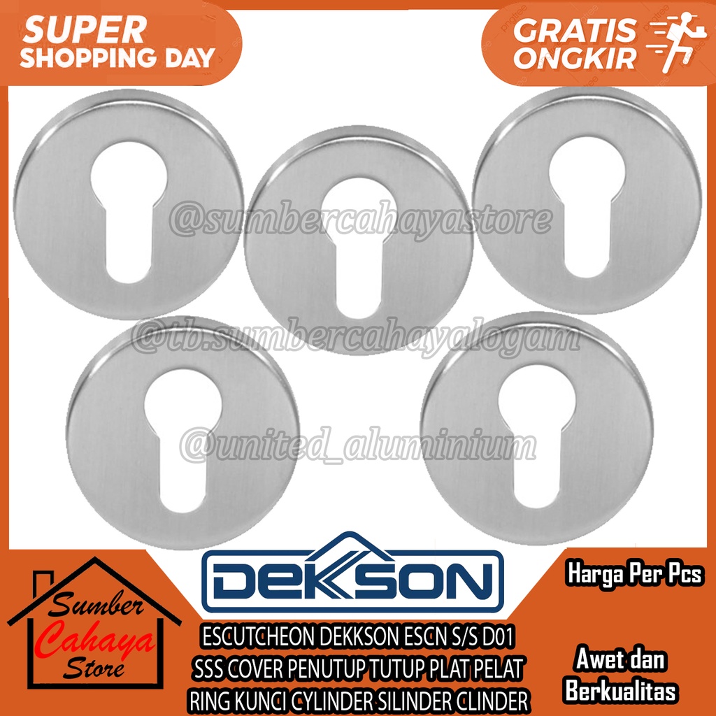 Jual ESCUTCHEON DEKKSON ESCN S/S D01 SSS BULAT COVER PLAT PELAT PENUTUP ...