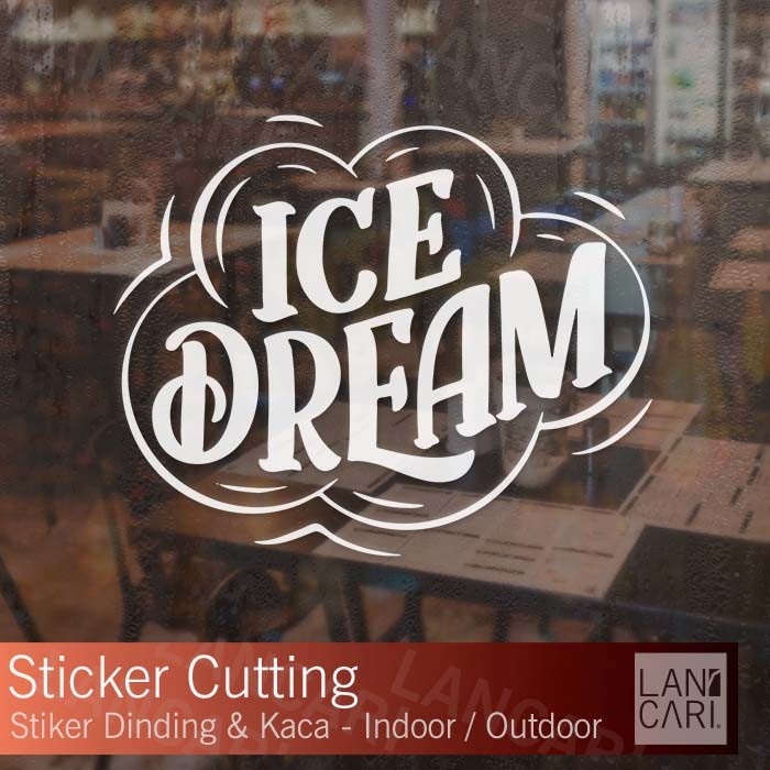 Jual Sticker Cutting Dinding Kaca Ice Cream Toko Cafe Stiker Cutting ...
