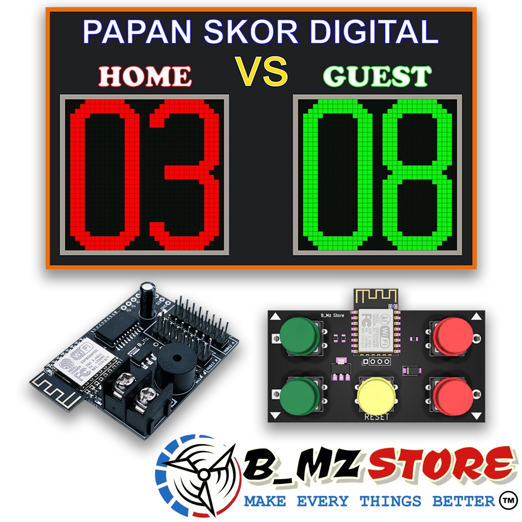 Jual Controller Papan Skor Digital 4 Panel P10 Wireless Wifi | Shopee ...