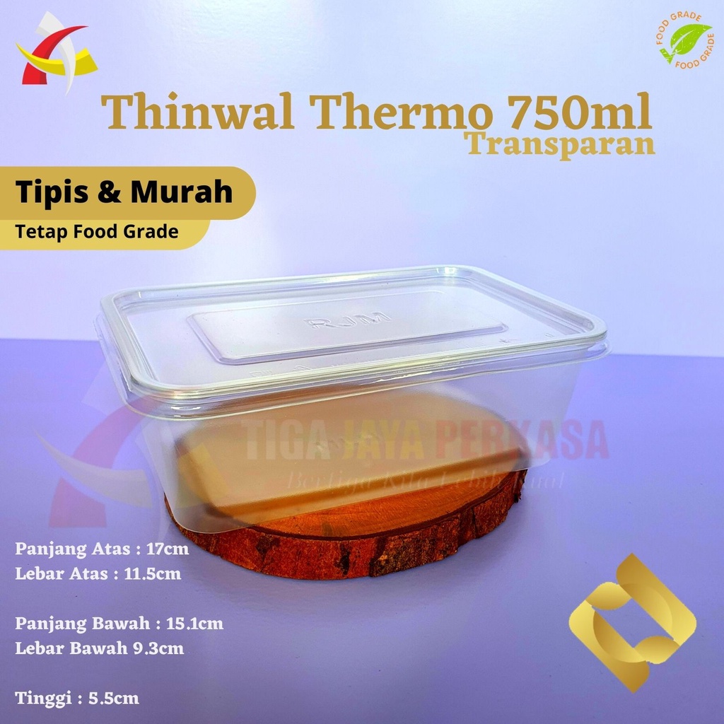Jual Food Container 750ml Tipis RJM / Thinwall Kotak Makan Plastik ...