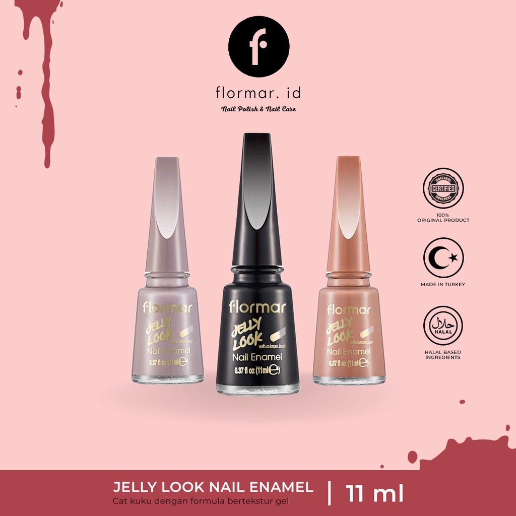 Jual Kutek Flormar Jelly Look Nail Enamel (JL28-JL24-JL31-JL27-JL43-JL44-JL52-JL30) | Shopee ...