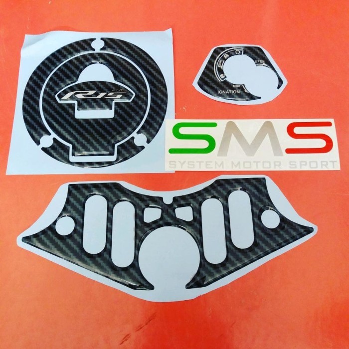 Jual Stiker Pad Yamaha new R15 V3 tutup tangki segitiga tankpad key ...