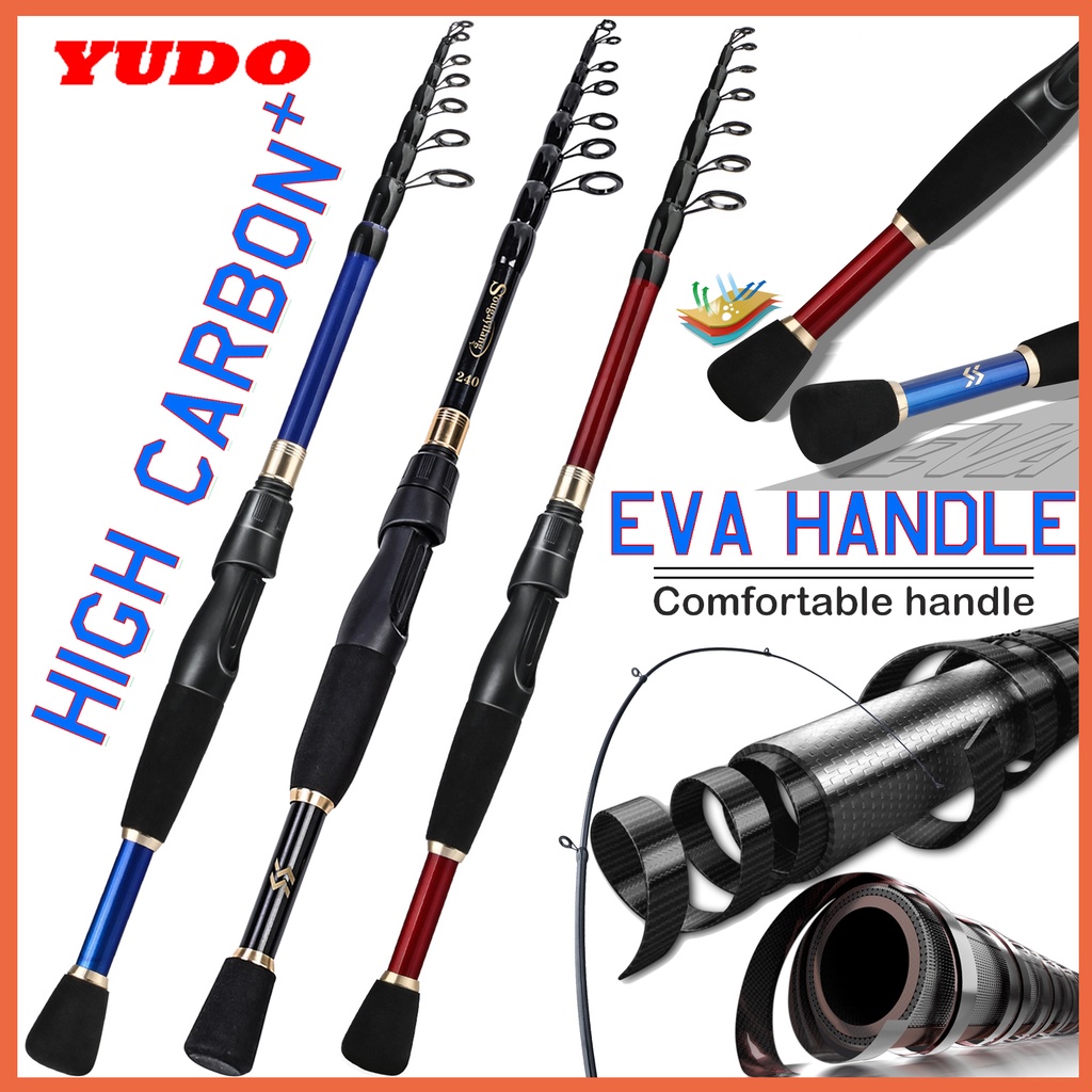 Jual Joran Pancing Telescopic Fishing Rod 1.8M 2.1M 2.4M Ultralight Weight Carbon Fiber Fishing ...