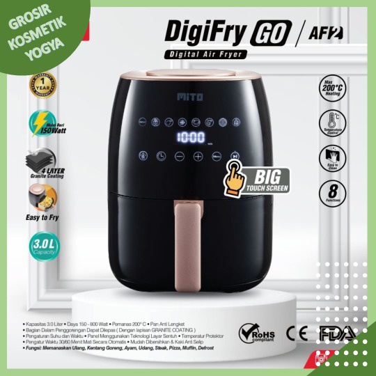 Jual PENGGORENGAN SEHAT MITO/ AIR FRYER MITO AF2/ AF 2 DIGITAL AIR ...