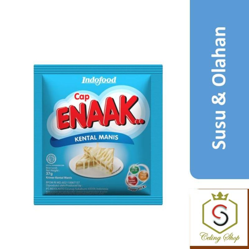 Jual cap ENAAK SACHET enaak kental manis putih 37gr | Shopee Indonesia