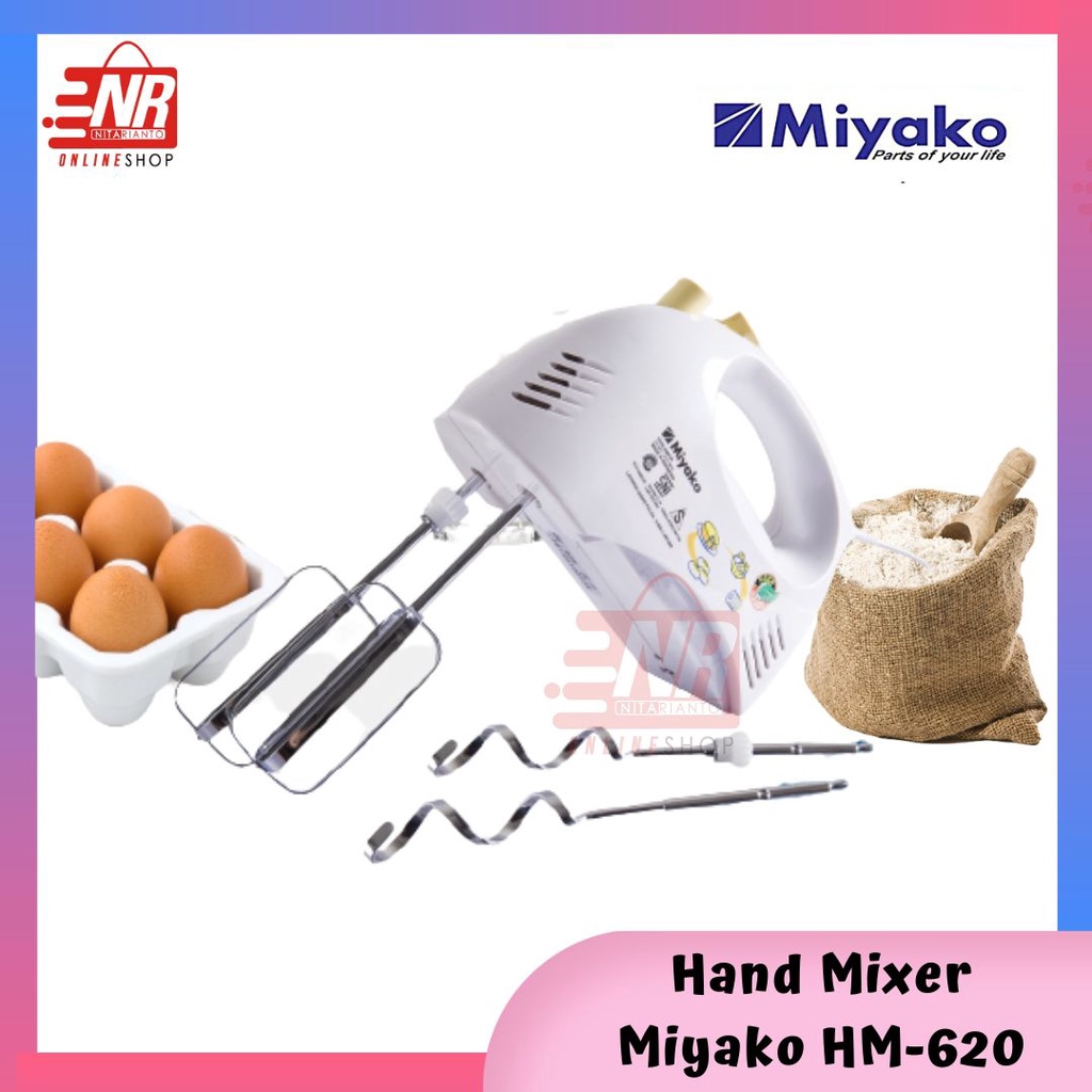 Jual Mixer Miyako Hnad Mixer HM-620 Mixer Adonan Kue Mixer Listrik ...