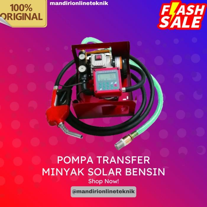 Jual Pompa Transfer Minyak Oli Solar Ac 220V With Flow Meter Digital ...