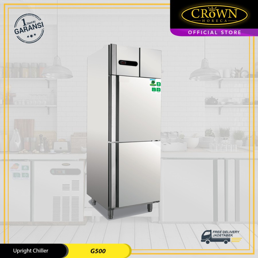 Jual Crown Upright Chiller G-500 Stainless Steel | G500 | Shopee Indonesia