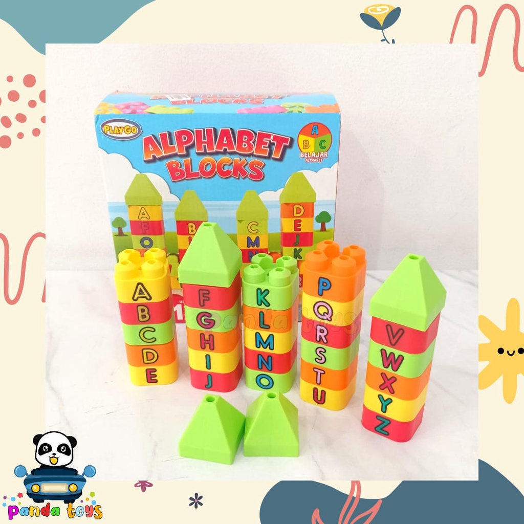 Jual Mainan Edukasi Anak Fundoh Alphabet Blocks Susun Balok 35002 ...