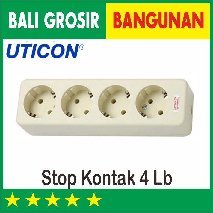 Jual UTICON STOP KONTAK 4 LUBANG | Shopee Indonesia