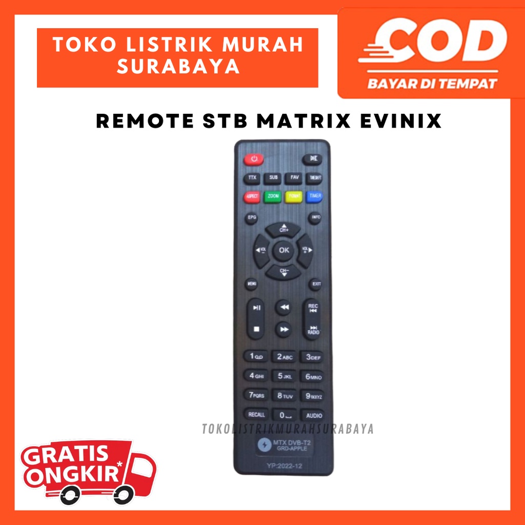 Jual REMOTE MATRIX / AKKO STAR/ Remote Set Top Box (STB) | Shopee Indonesia