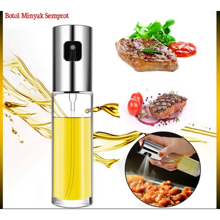 Jual Botol Spray Minyak Kaca 100ml Wadah Tempat Minyak Goreng Wijen ...