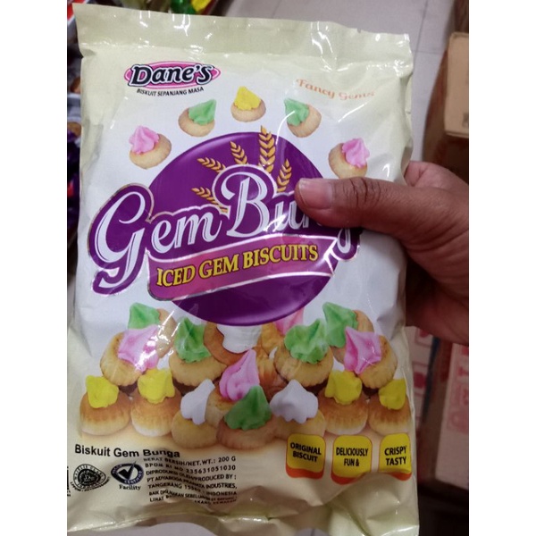 Jual BISKUIT GEM BUNGA DANE'S 200GRAM/GEM ROSE/ICED GEM BISCUITS ...