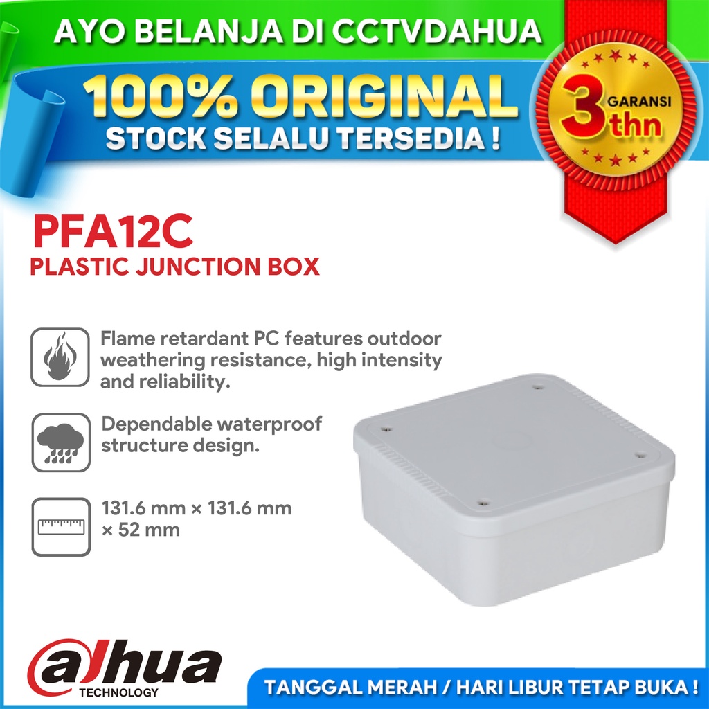 Jual DAHUA PFA12C PLASTIC JUNCTION BOX DURADUS OUTBOW WATERPROOF ...