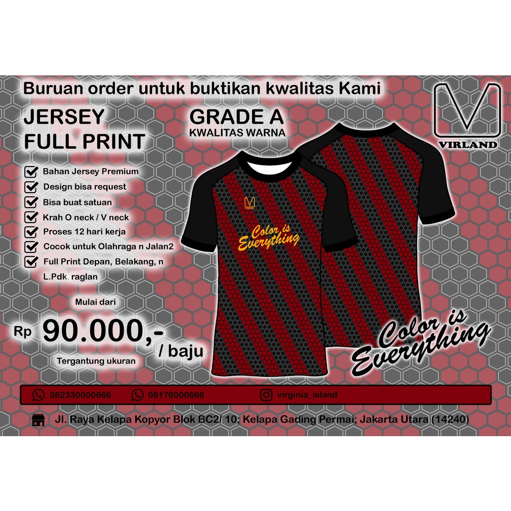 Jual Jersey Custom Printing Sublim Desain SATUAN Lengan Raglan Pendek ...