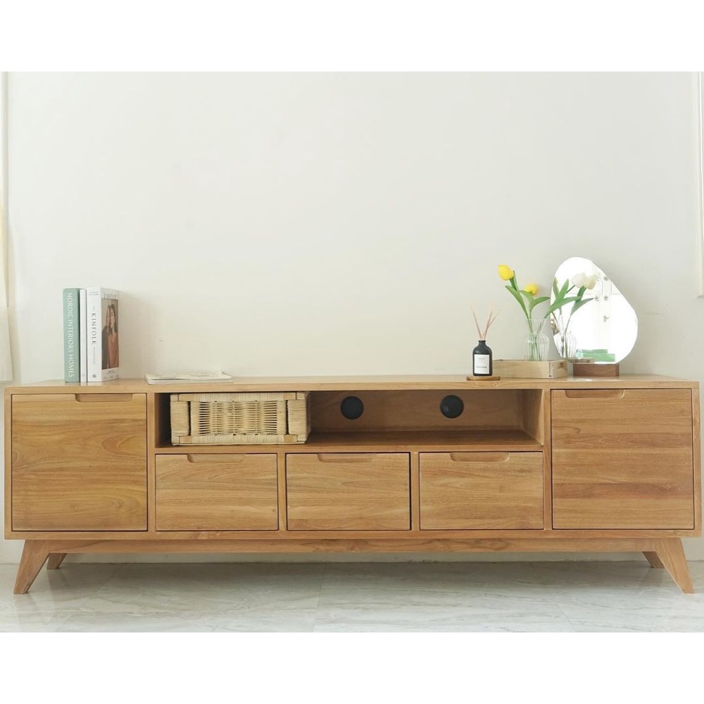 Jual Meja TV Minimalis kayu jati Meja konsol TV Bufet TV Rak Televisi ...