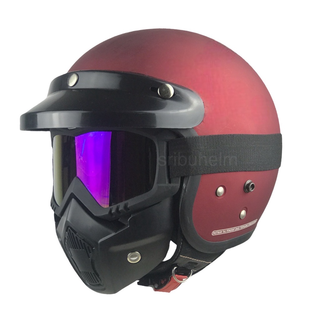 Jual Helm Bogo Goggle Mask Bollfo Retro Dewasa Pet | Shopee Indonesia