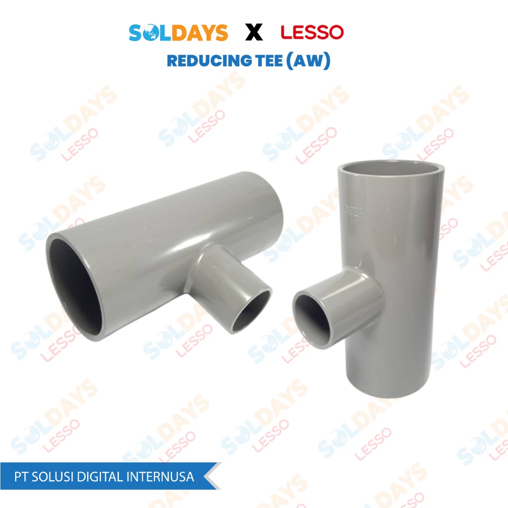 Jual Lesso Reducing Tee (AW) 2"X3/4" / Reducing Tee (AW) 2"X3/4 inch ...