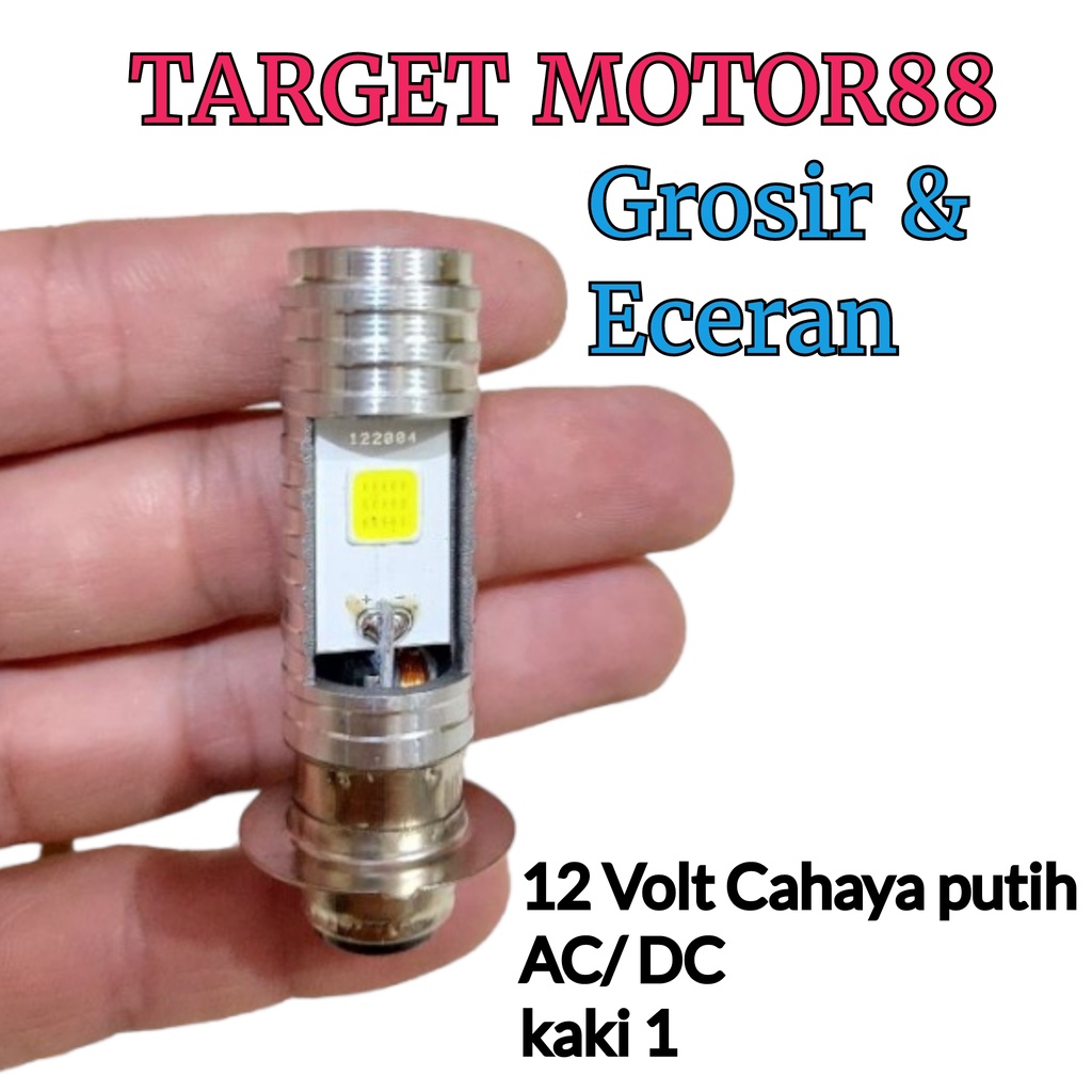 Jual LAMPU AC Dc Lampu LED Utama Depan 2Led Motor Bebek ACDC dan Matic Soket H6 Led 2 Sisi PnP ...