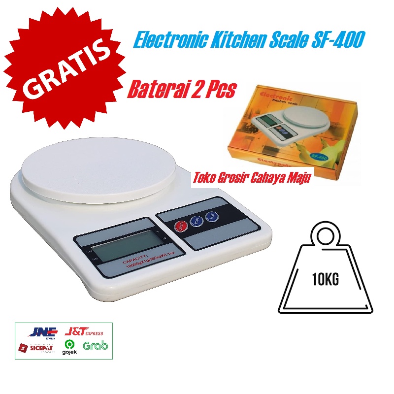 Jual Timbangan Digital Dapur 10KG Kitchen Scale SF-400 Kue Buah | Shopee Indonesia