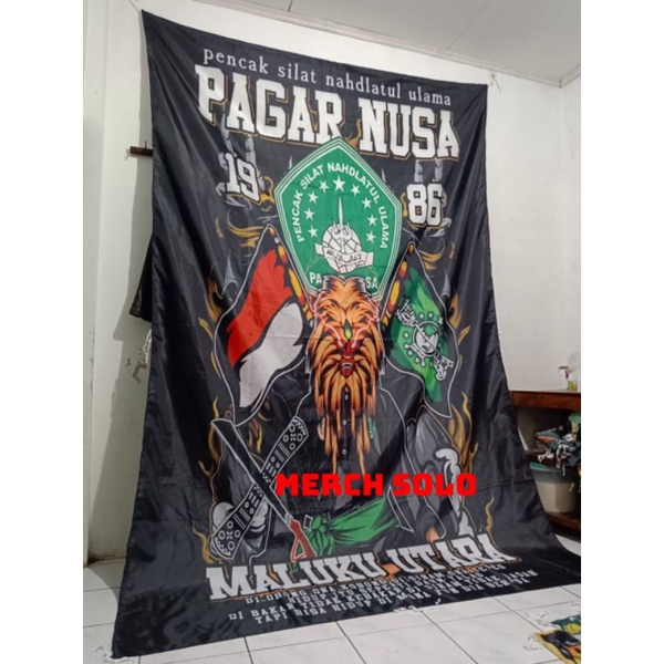 Jual bendera PAGAR NUSA Spanduk full printing ukuran besar | Shopee ...