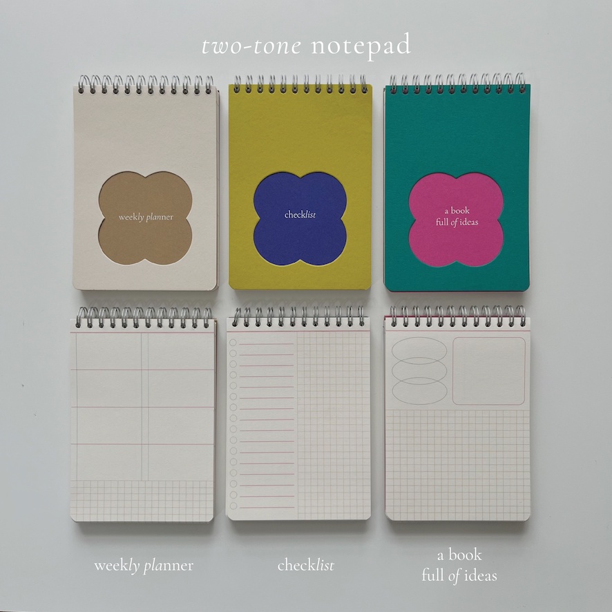 Jual Two-tone Notepad by Keartas Studio - A6 Note (Weekly Planner / Checklist / A Book Full of ...