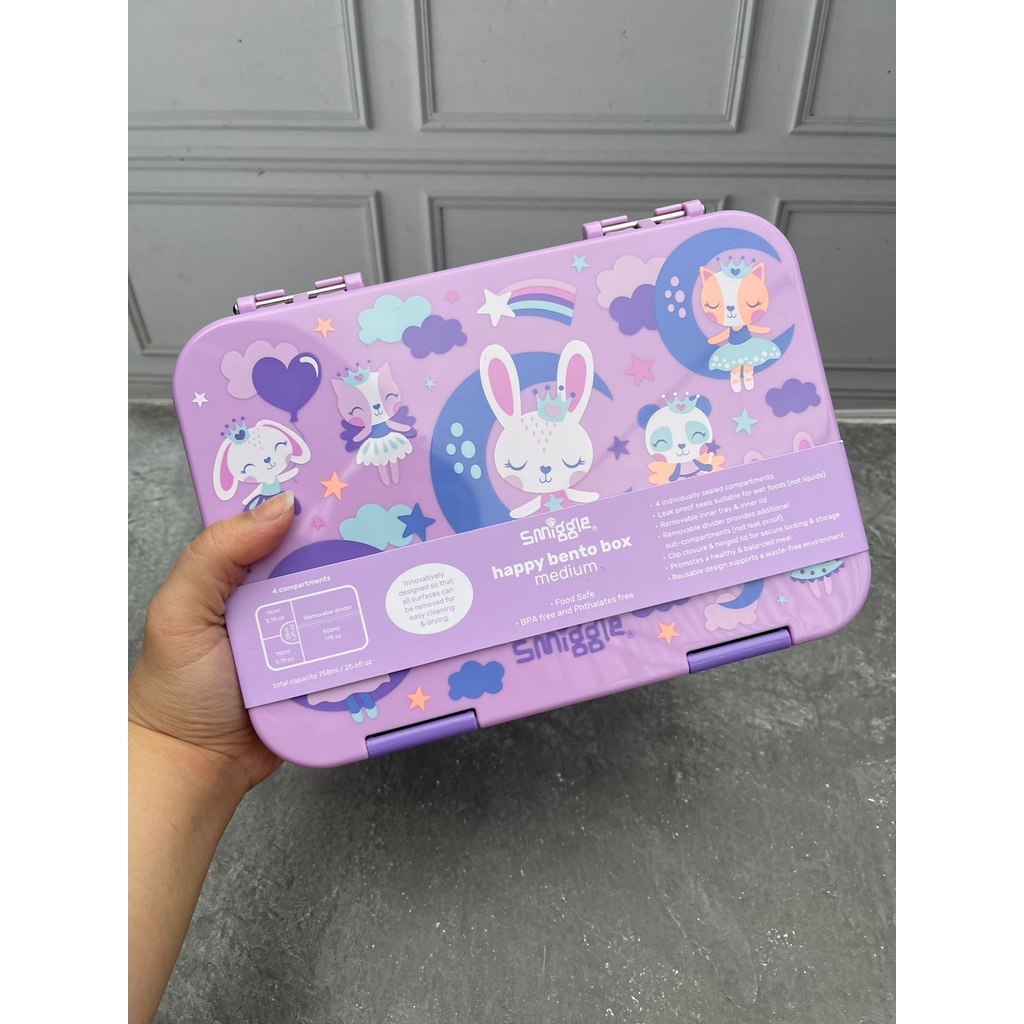 Jual SMIGGLE ROUND ABOUT BENTO MEDIUM RABBIT LILAC - KOTAK BEKAL ...
