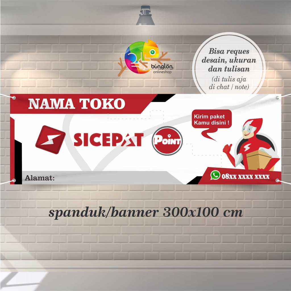 Jual Spanduk Banner 300x100 Cm Ekspedisi Si Cepat, Sicepat, Sinar, JNE ...