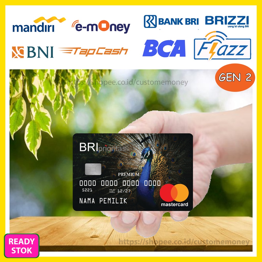 Jual KARTU EMONEY DESIGN BRI PRIORITAS MERAK ETOLL E-MONEY MANDIRI ...