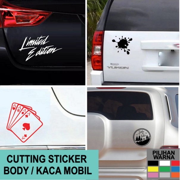 Jual Stiker Sticker Kaca Body Mobil Unik Lucu Cutting Splash Liquid ...