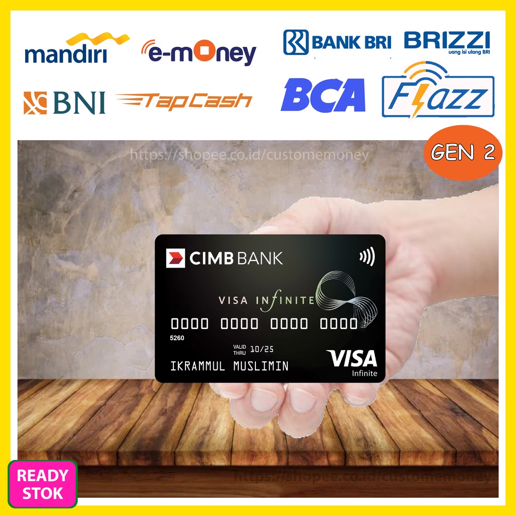 Jual KARTU EMONEY DESIGN CIMB BANK BLACK KARTU ETOLL E-MONEY MANDIRI ...